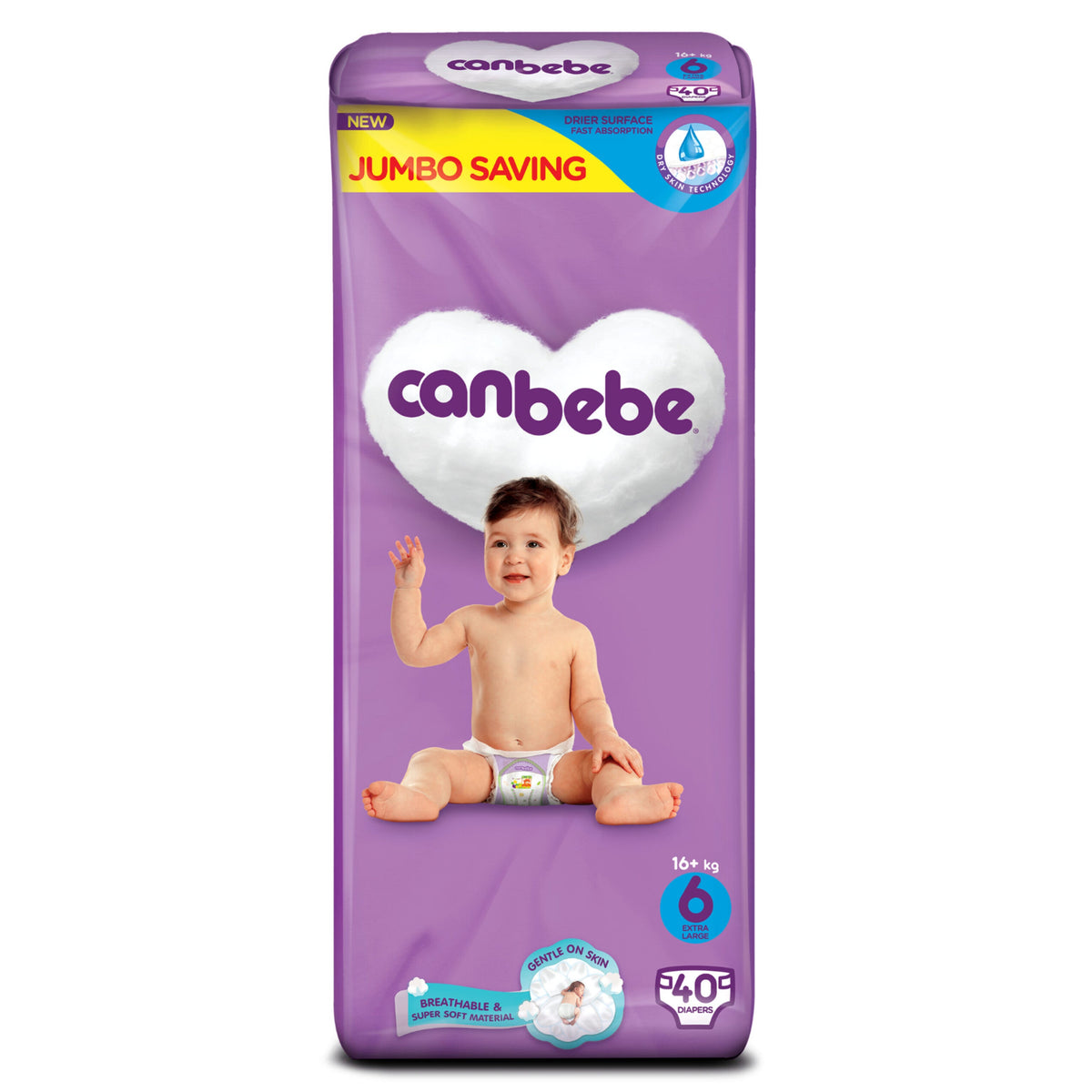 Canbebe Diapers Pack Size 6 - 40 Pcs– The Little Planet