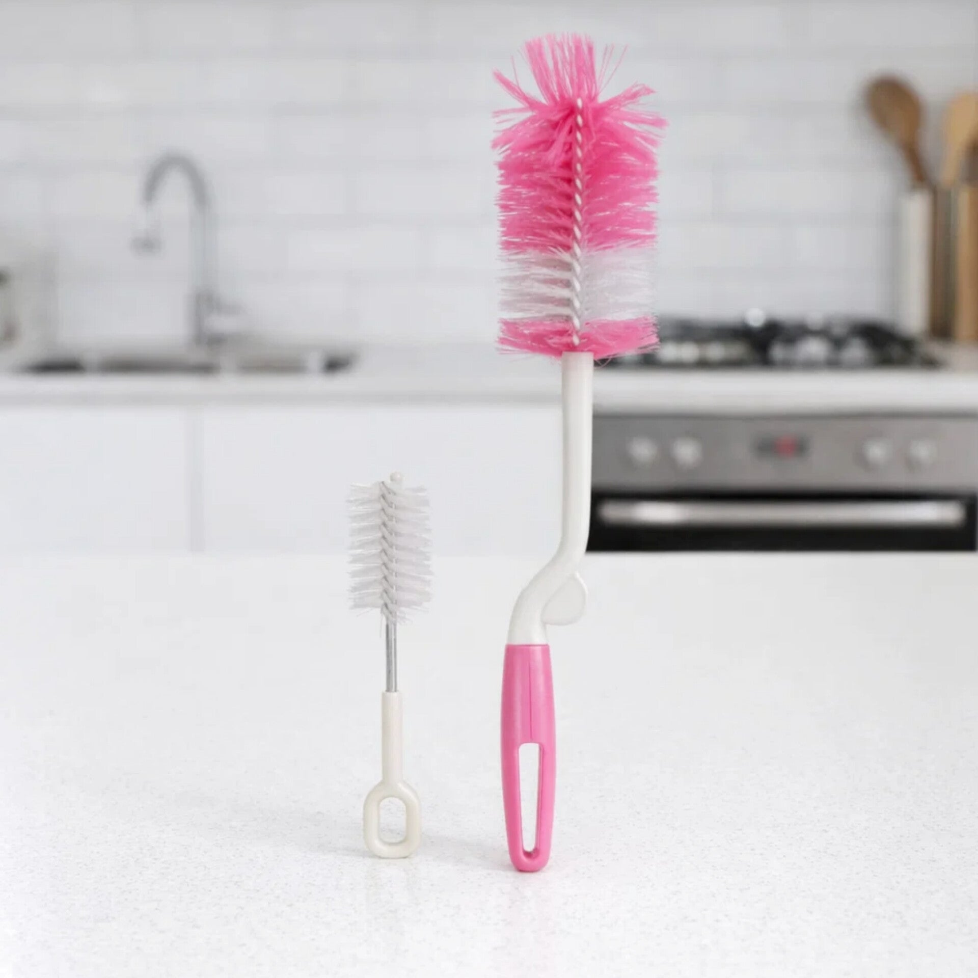 Minitree - 2 In 1 - Bottle Cleaning Brush Set - Pink– The Little Planet