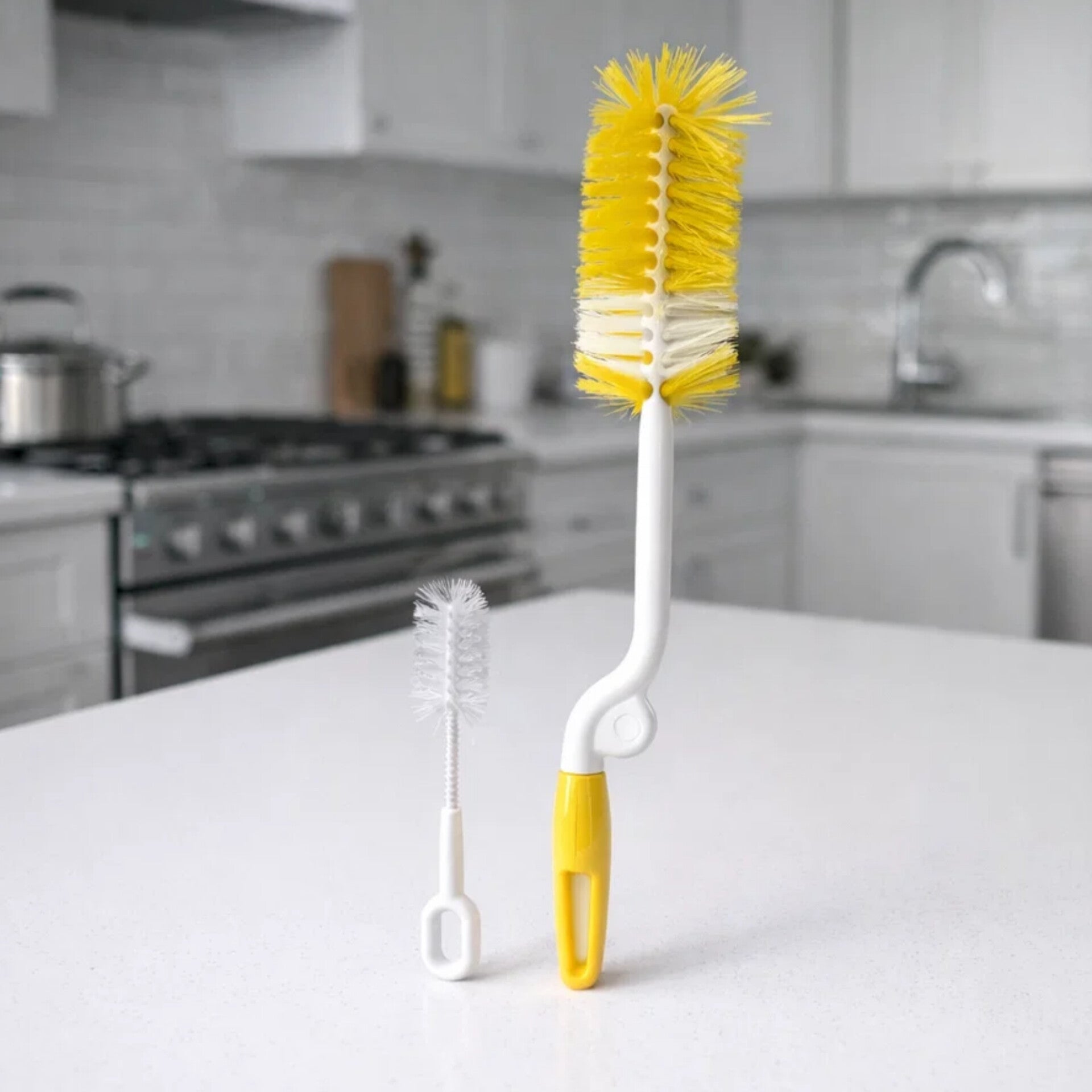 Minitree - 2 In 1 - Bottle Cleaning Brush Set - Yellow– The Little Planet